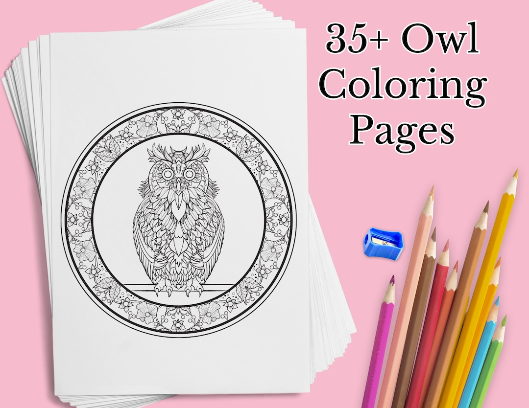 Owl Coloring Book Pages, 35+ Printable Owl Coloring Book for Adults and ...