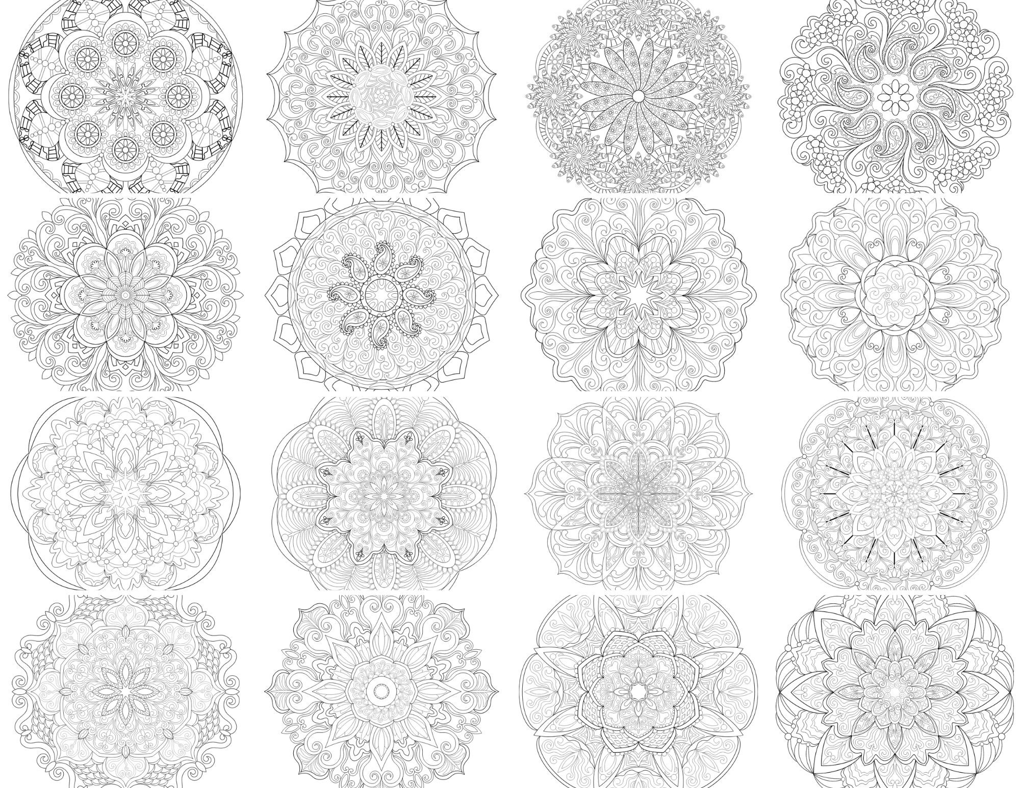 Mandala Coloring Pages: 50 Amazing Patterns - Adult Coloring Book - Etsy