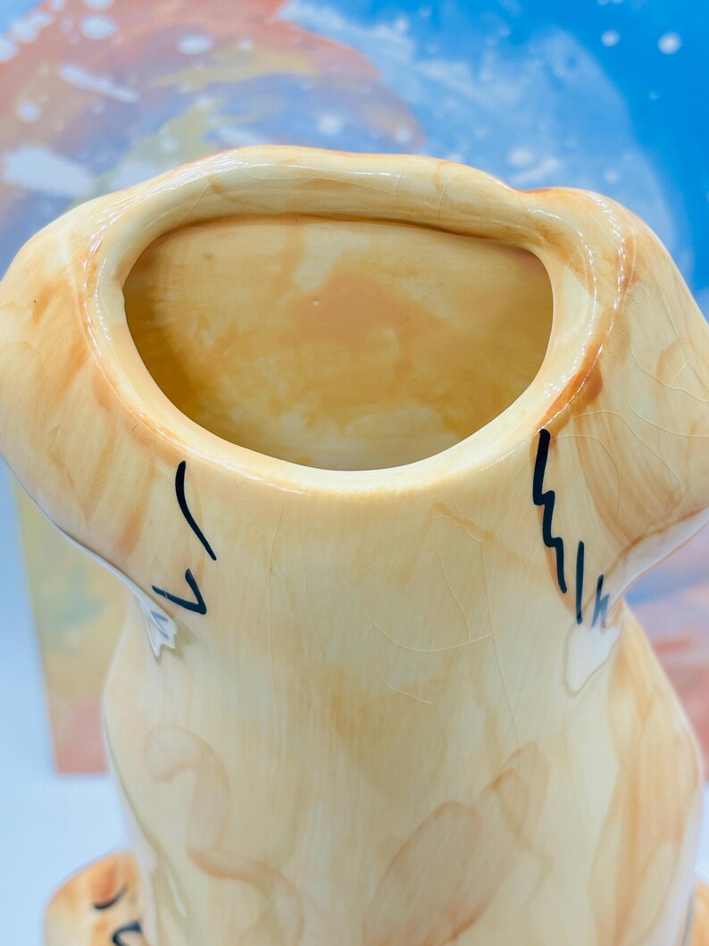 Golden Retriever Puppy Dog Ceramic Vase Dogs by Nina Lyman - Etsy