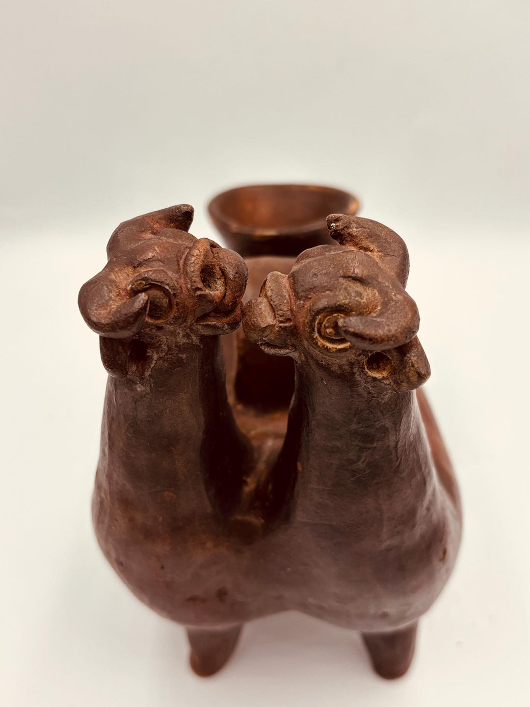 Pre-columbian Peruvian Pottery Figure of a Llama With 2 Heads. Siamese ...