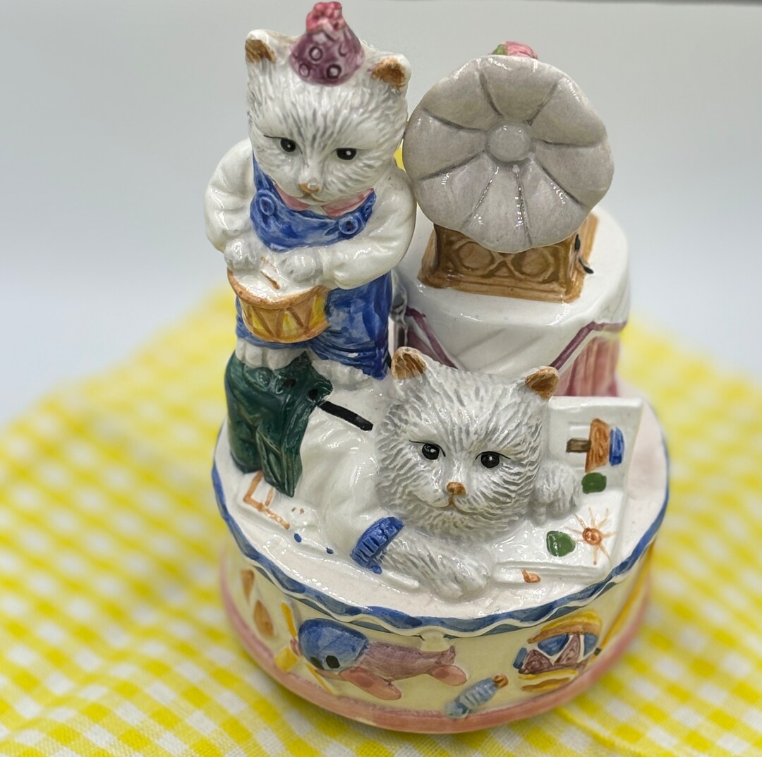 Heritage Mint Cat Music Box .vintage Music Box - Etsy