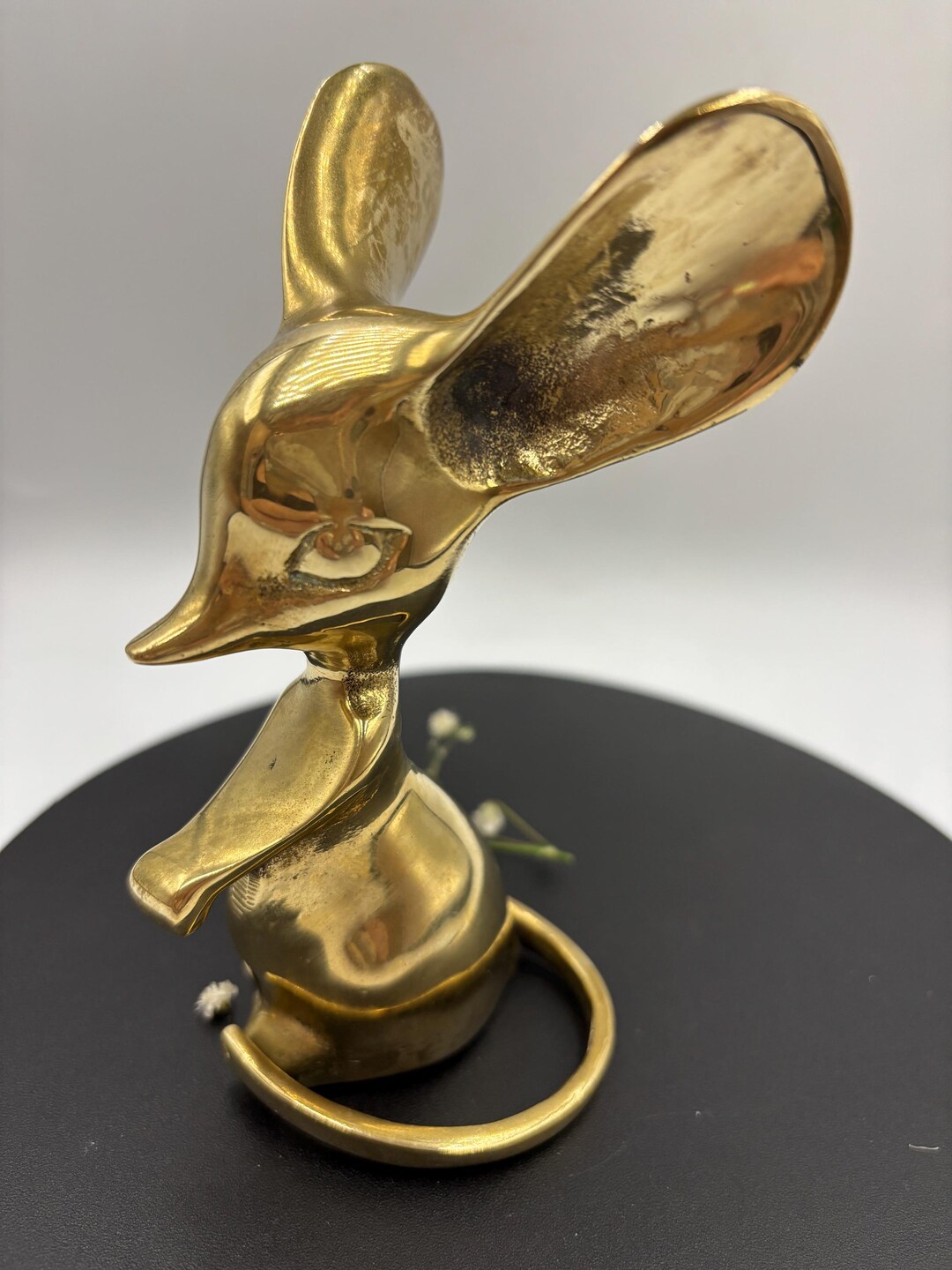 Brass Big Ears Mouse. Vintage Gol Color Brass Statue. - Etsy