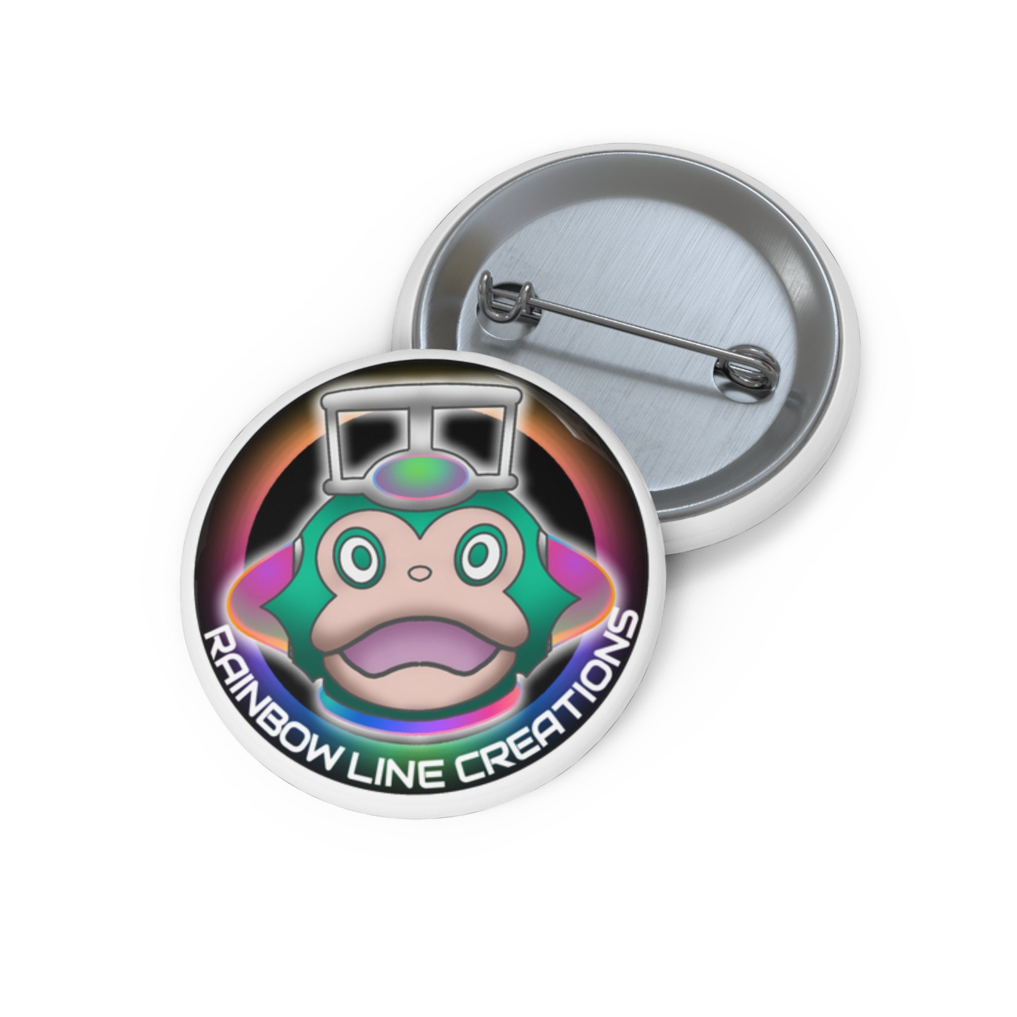 Rainbow Line Custom Buttons - Etsy