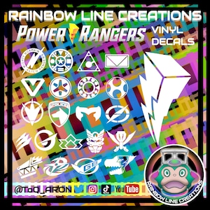 POWER RANGERS Series Vinyl Decals 3 PACK! - Etsy