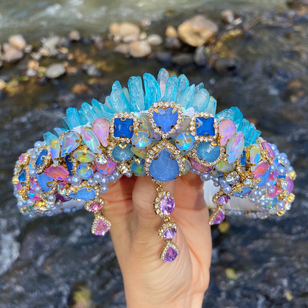Medium Blue & Purple Fairy Crown - Etsy