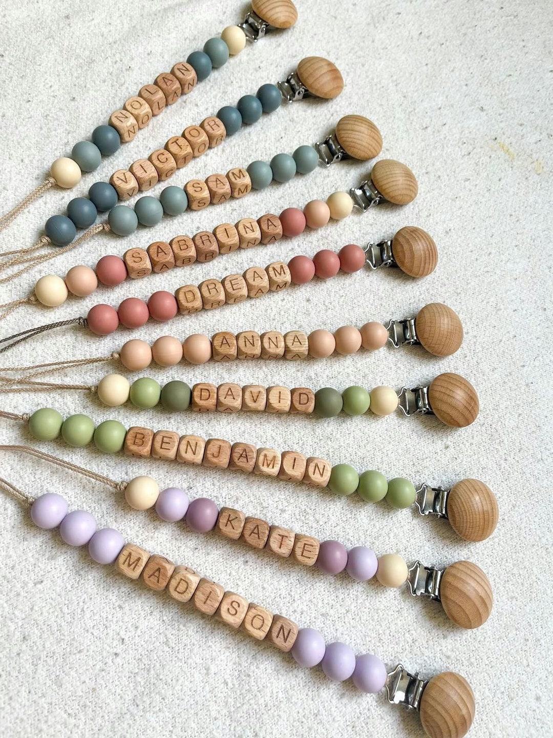 Personalized Pacifier Clip and Rattle Set|custom Baby Shower Gift ...