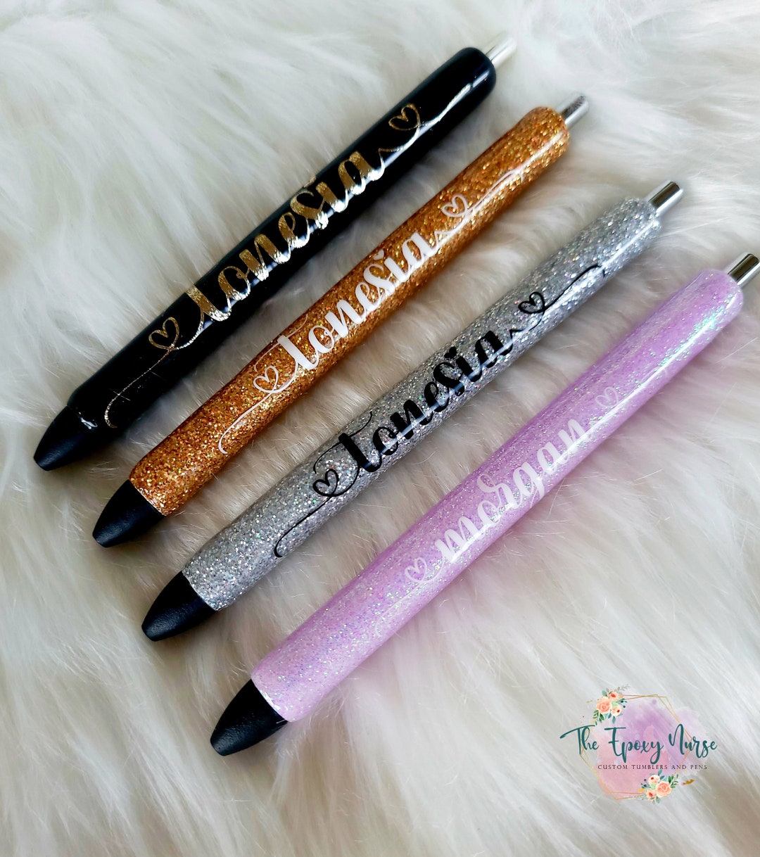 Personalized Glitter Gel Pen, Inkjoy Pen, Epoxy Pen, Custom Pen, Custom ...