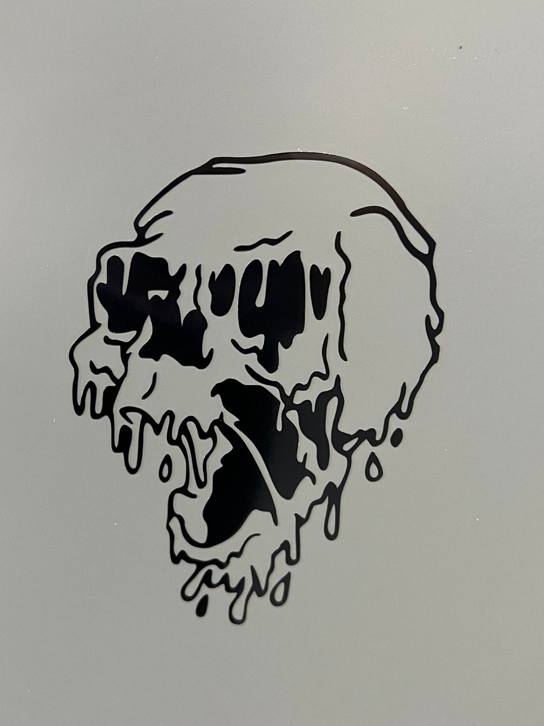 Melting Skull/ Skull Decal/ Laptop Decal/ Car Decal/ Bumper - Etsy