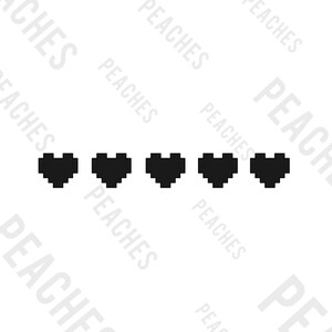 Minecraft Hearts Decal/ Laptop Decal/ Car Decal/ Bumper Sticker/ Text ...