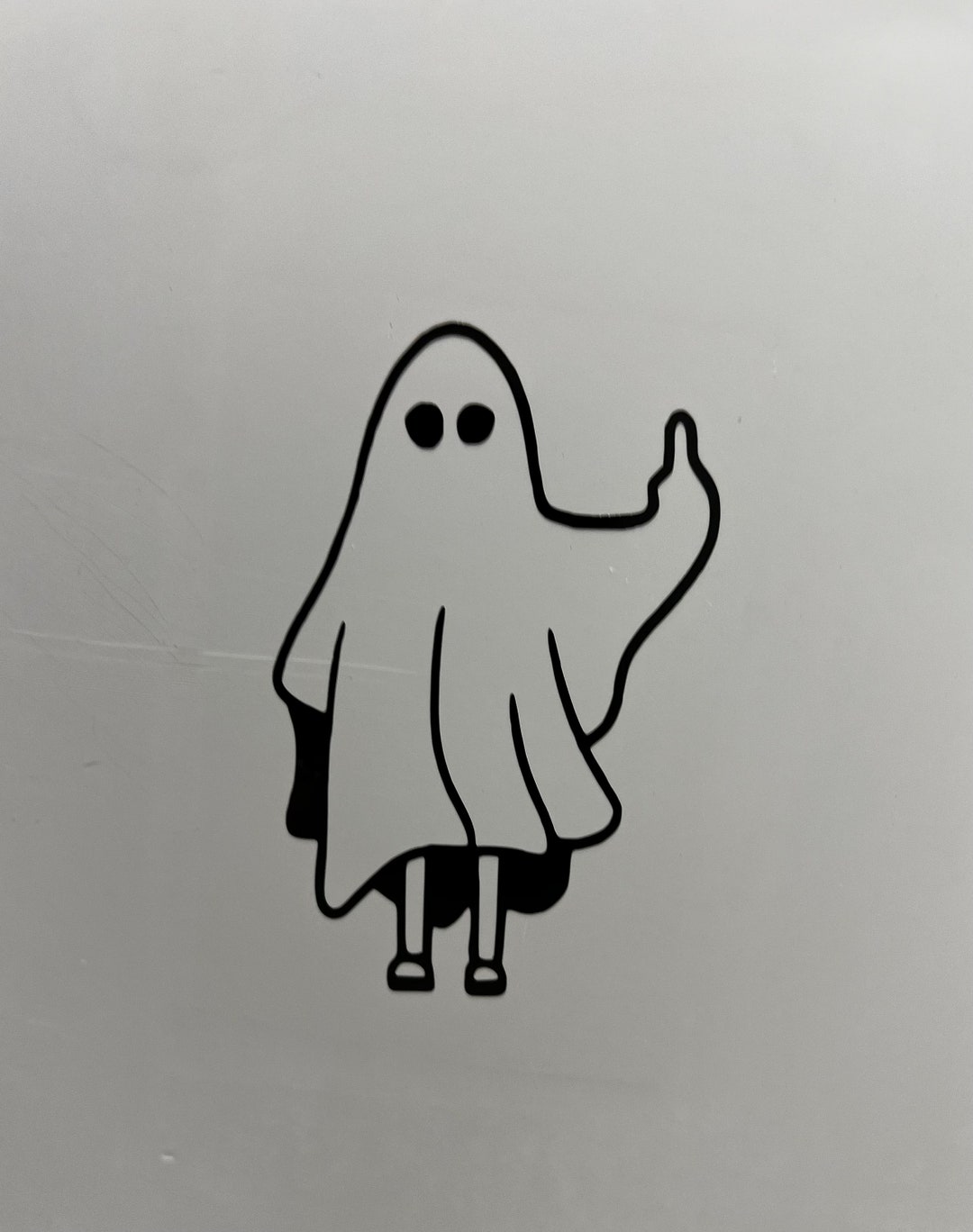 Middle Finger Ghost Decal/ Ghost Decal/ Laptop Decal/ Car Decal/ Bumper ...