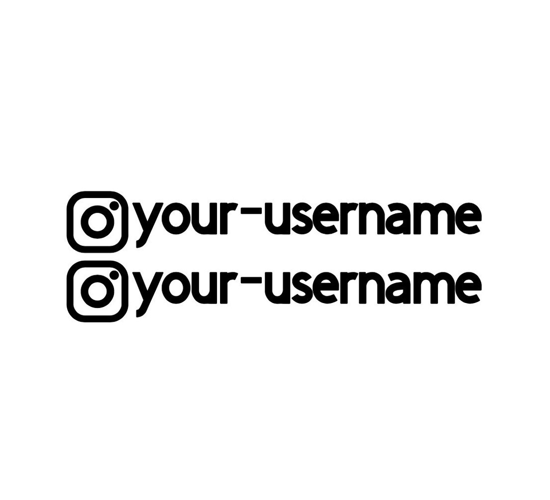 Custom Instagram Decal/ Custom Decal/ Bumper Sticker/ Car Decal/text ...