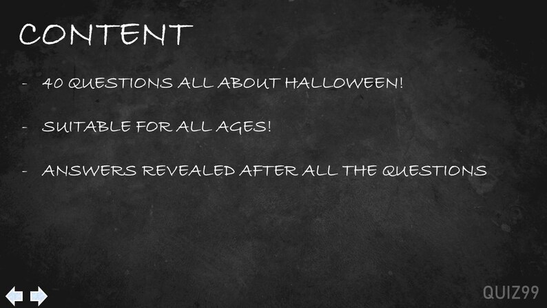 Halloween Quiz - Premade - Instant Download - 40 Questions - Etsy