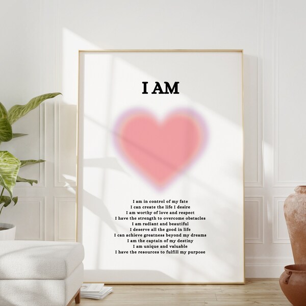 Positive Affirmations Wall Art Kids - Etsy