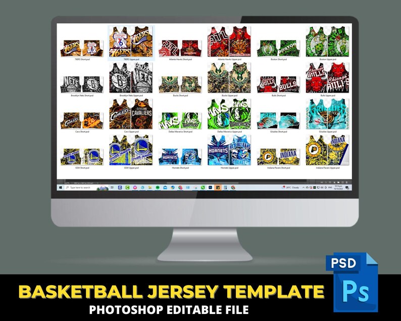 Full Sublimation Editable Basketball Jersey Template | Photoshop Format ...
