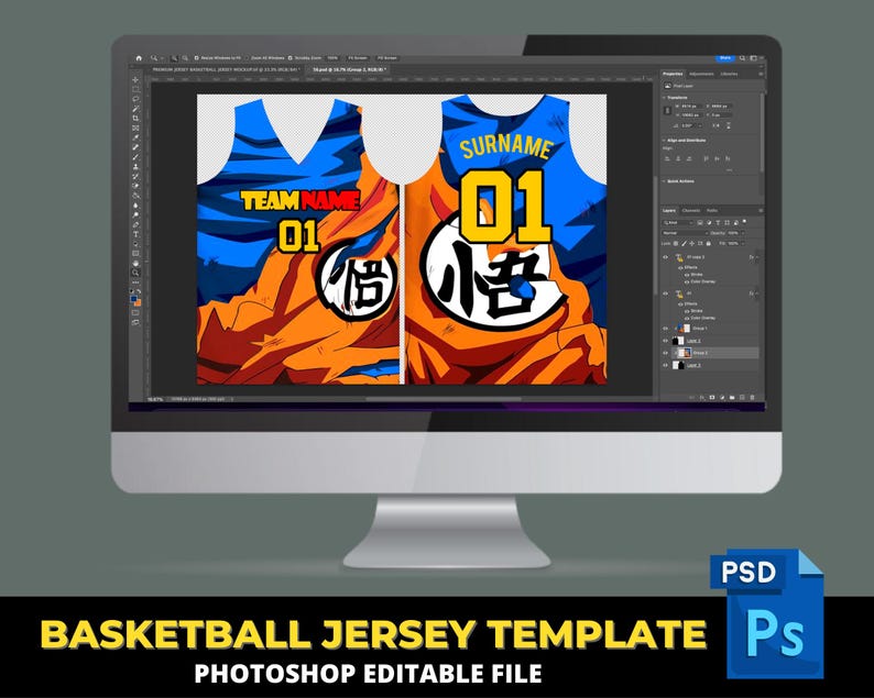Full Sublimation Editable Basketball Jersey Template | Photoshop Format ...