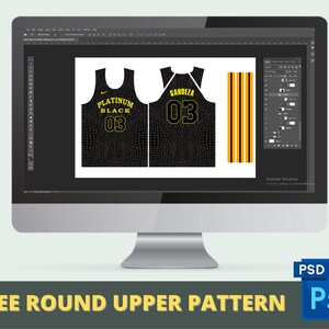 Editable Basketball Jersey Template: Coreldraw & Photoshop (digital ...