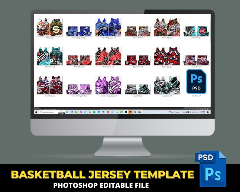 Full Sublimation Editable Basketball Jersey Template | Photoshop Format ...