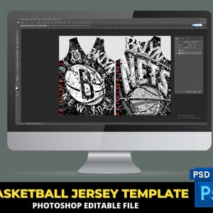 Editable Basketball Jersey Template: Coreldraw & Photoshop (digital ...