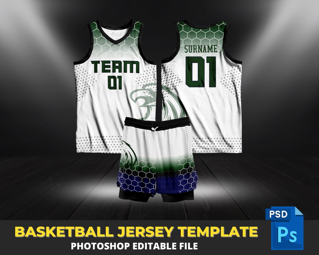 Full Sublimation Editable Basketball Jersey Template Coreldraw and ...