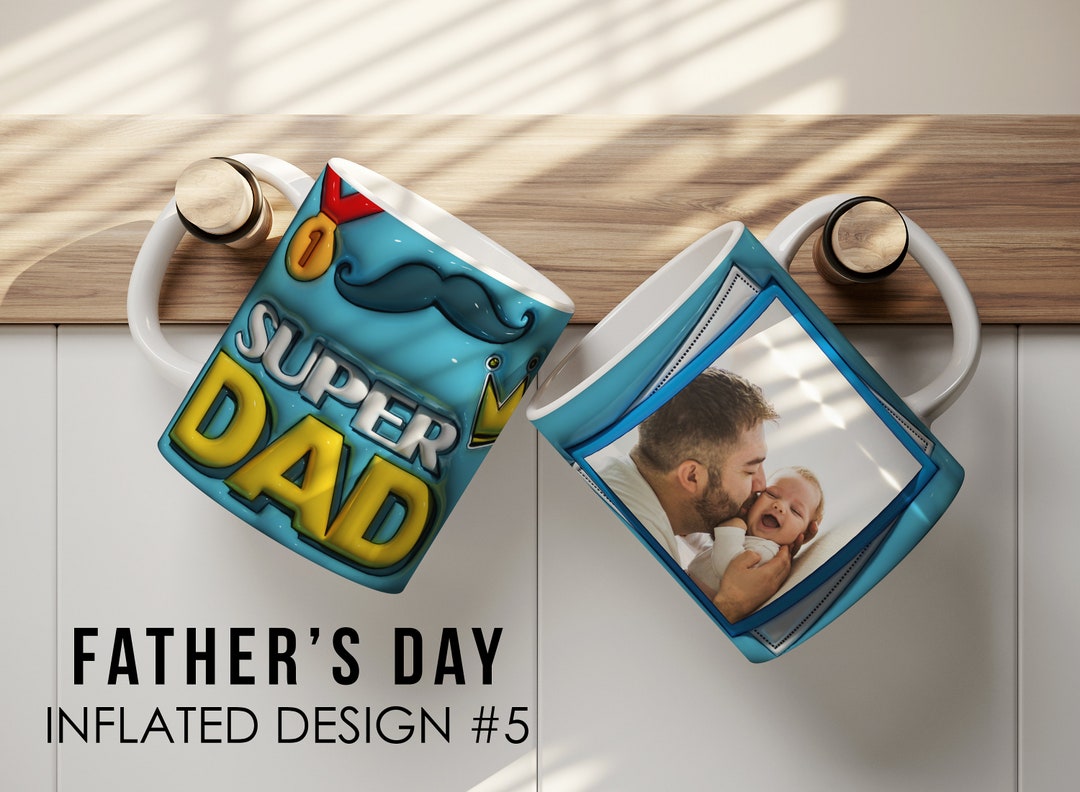 Super Dad 3D Mug Wrap - Father's Day Gift (PDF, Canva File) - Etsy