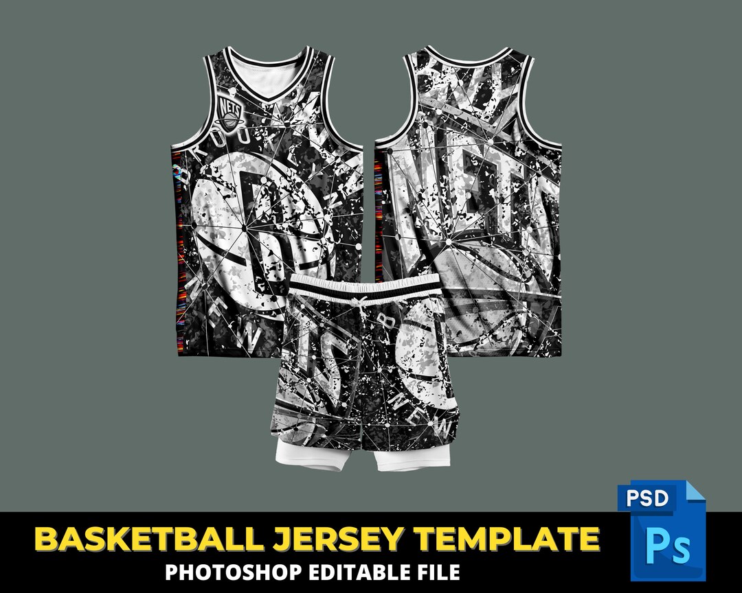 Editable Basketball Jersey Template: Coreldraw & Photoshop (digital ...