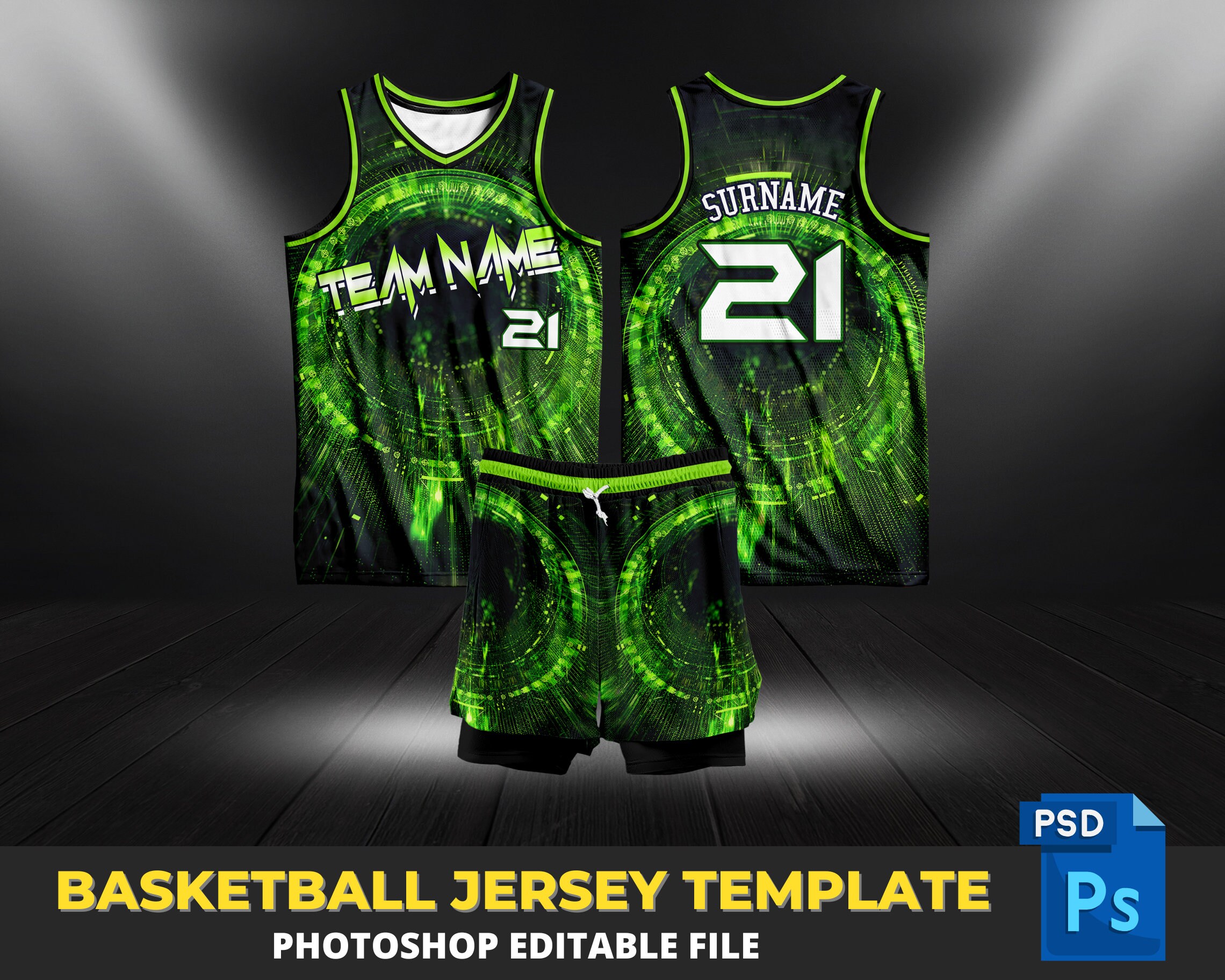 Full Sublimation Editable Basketball Jersey Template Coreldraw and ...