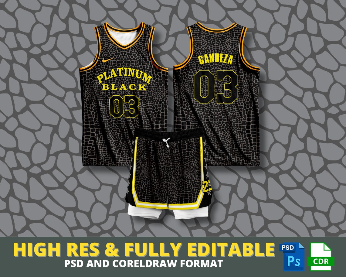 Editable Basketball Jersey Template: Coreldraw & Photoshop (digital ...