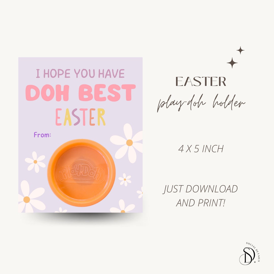 Easter Play-doh Holder, Kids Play-doh Printable, Teacher Classroom Play ...
