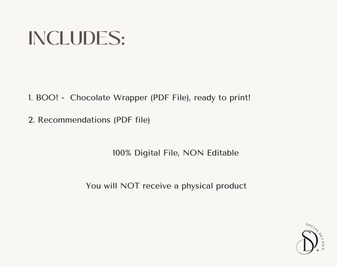 Printable Halloween Candy Wrapper, Instant Download, DIY Chocolate ...
