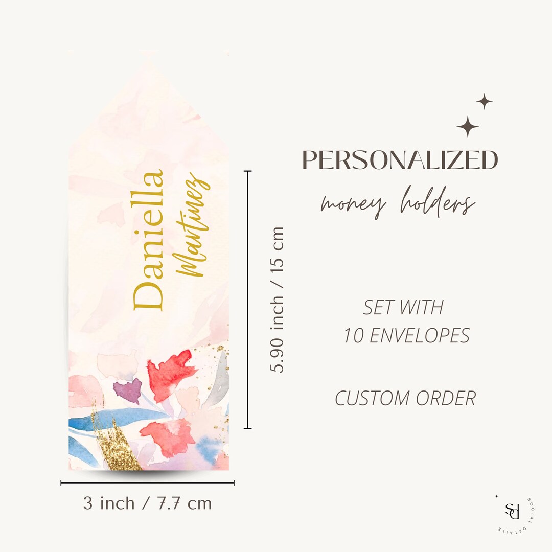 Custom Money Envelopes, Foil Cash Envelopes, Money Holder, Money Gift ...