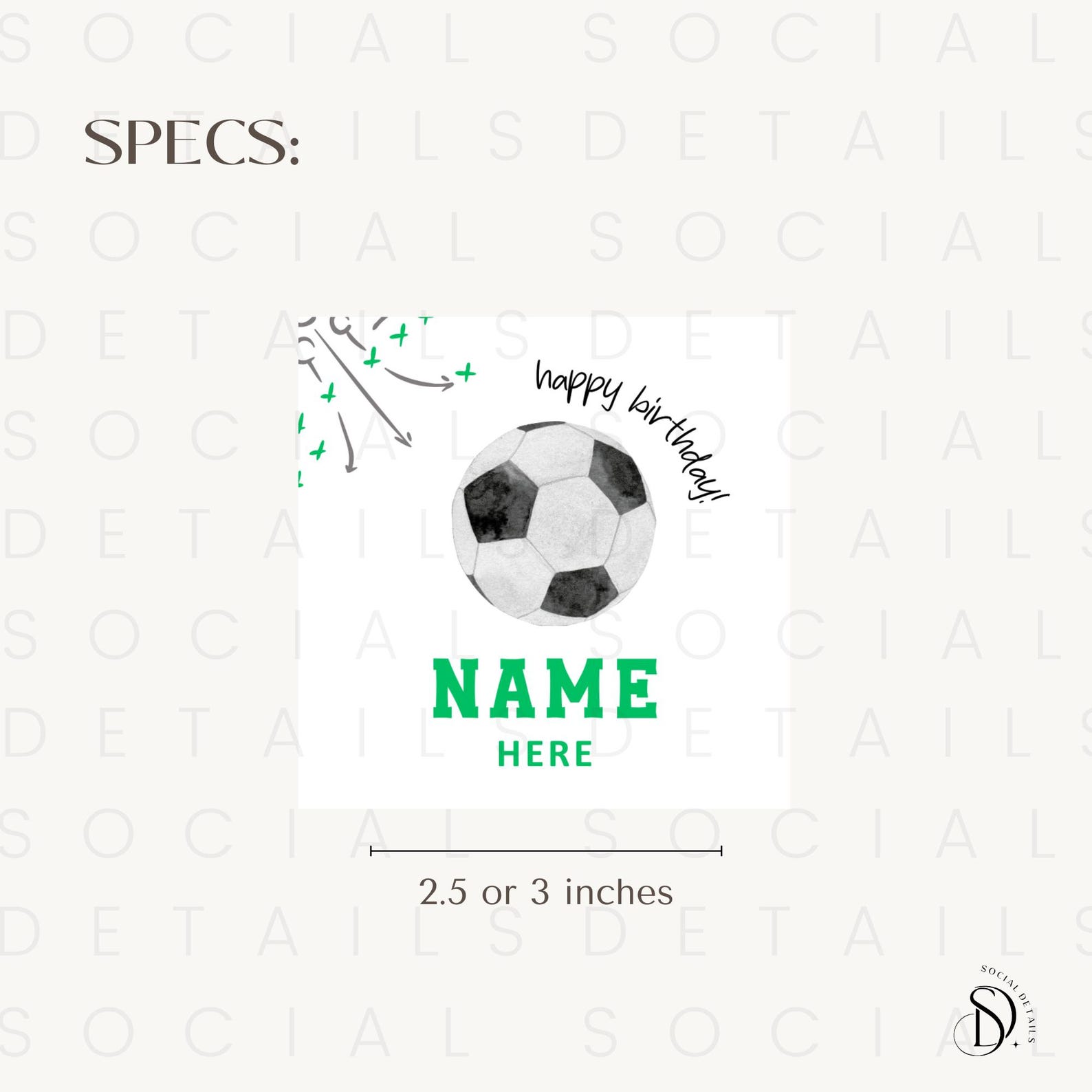 Custom Gift Tags, Soccer Gift Tags, Name Gift Tags, Personalized ...