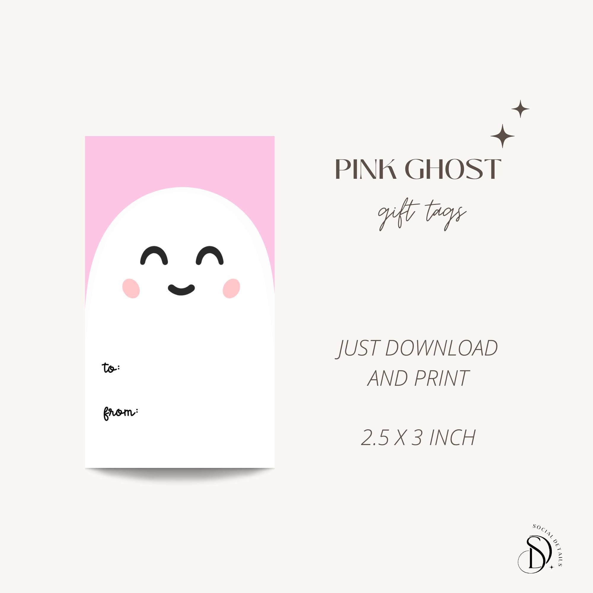 Printable Halloween Gift Tags, DIY, Instant Download, Cute Ghost ...