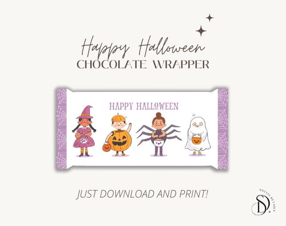 Printable Candy Wrapper, Halloween Printables, Chocolate Wrapper ...