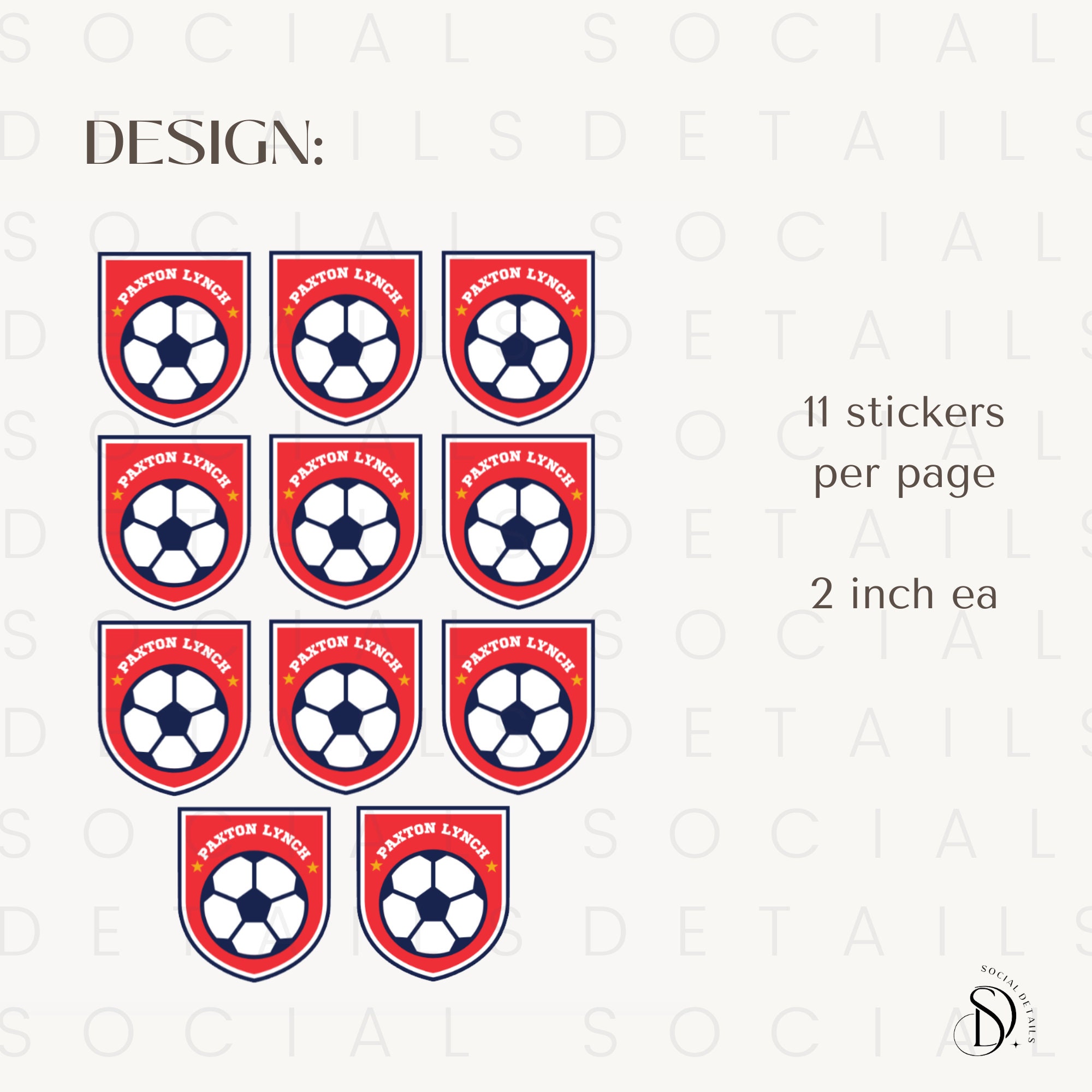 Soccer Stickers, Name Stickers, Sticker Tags, Custom Stickers ...