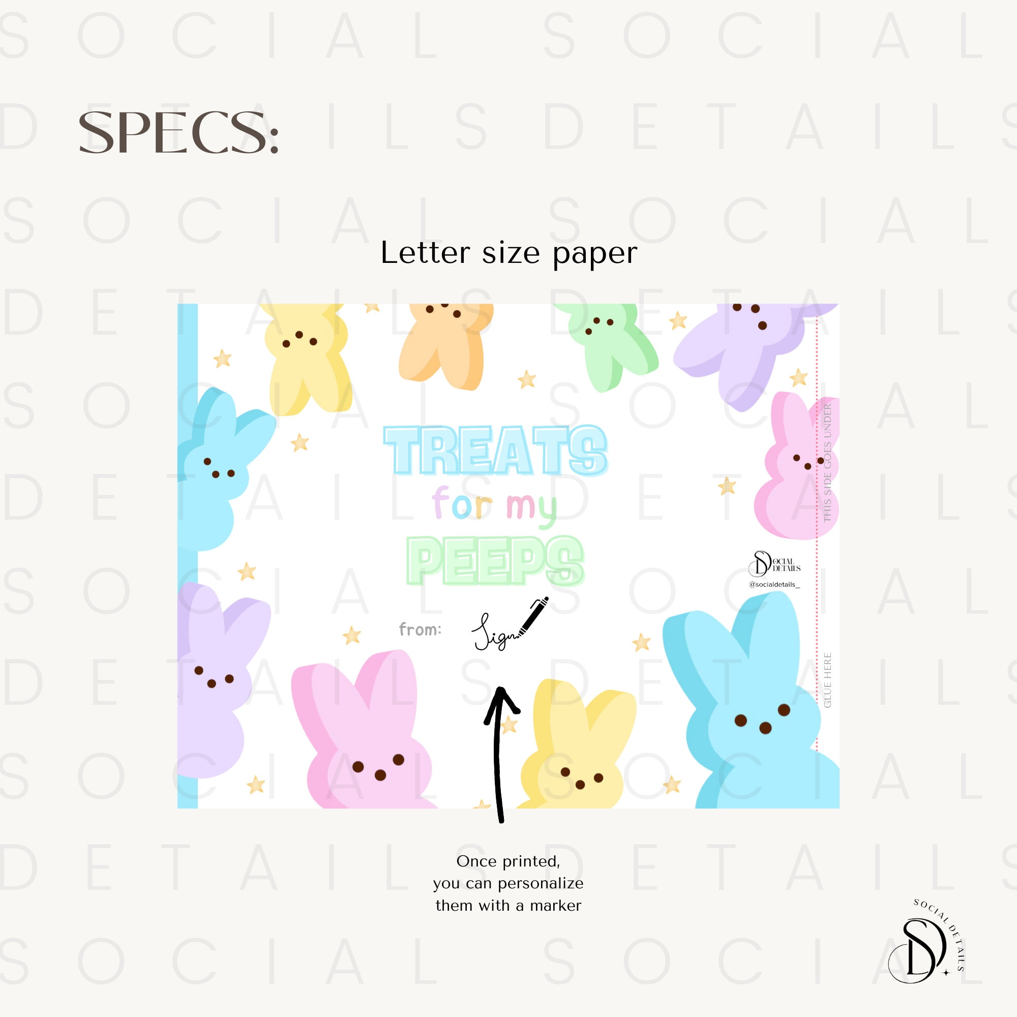 Printable Peeps Chip Bags, Instant Download, Easter Favors, Easter Chip ...