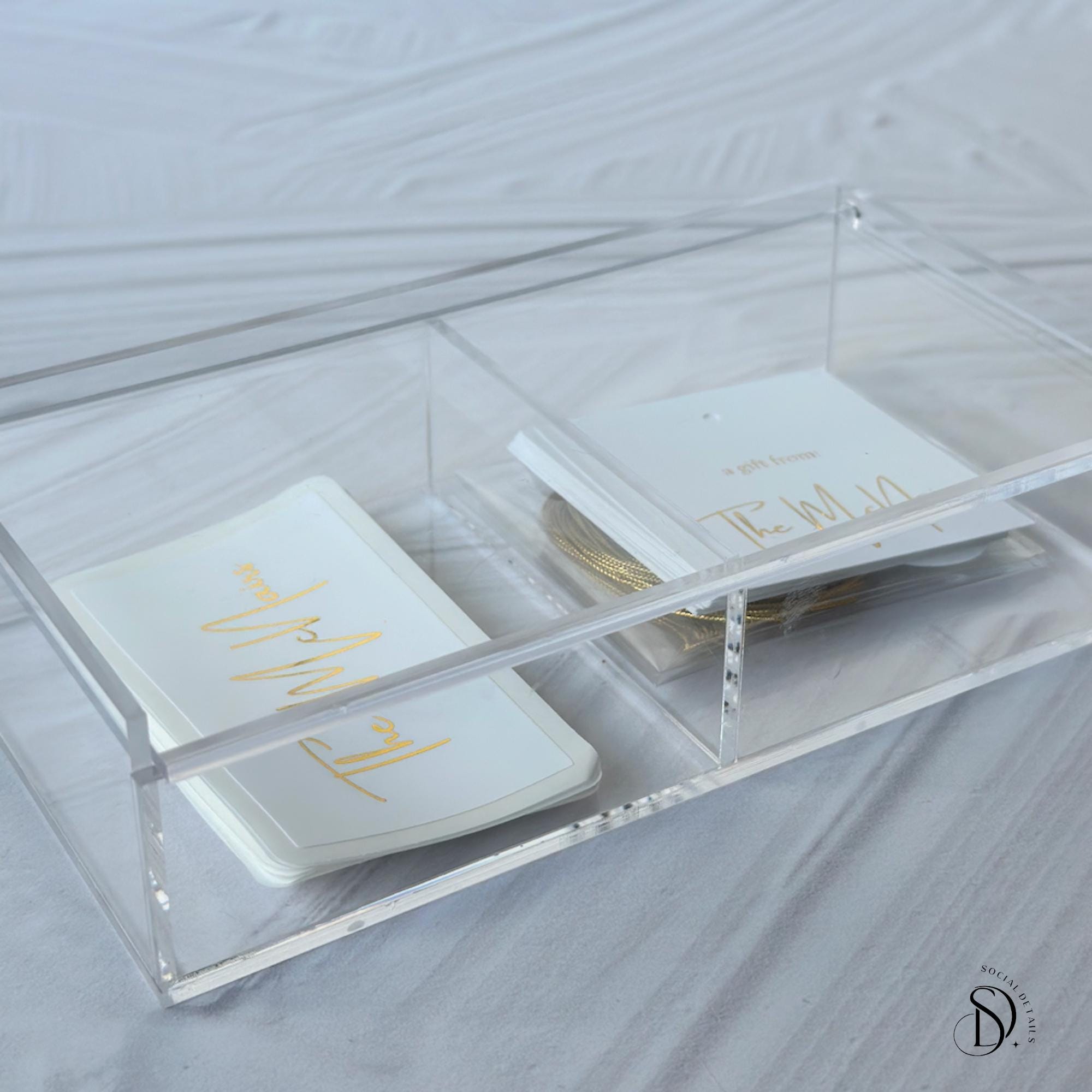 Acrylic Box for Gift Tags Stationery Storage Box Storage Box for ...