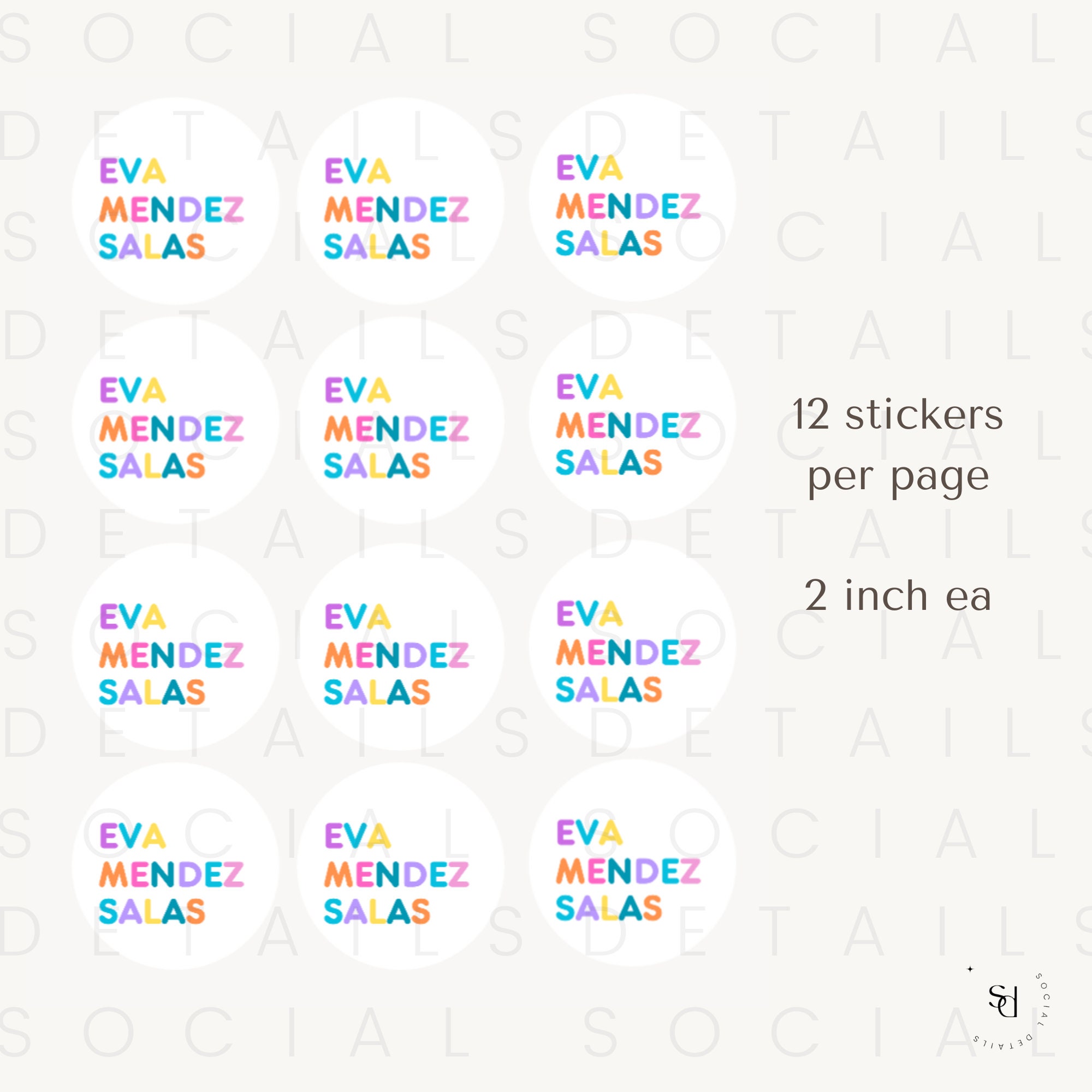 Personalized Name Sticker Tags, Name Stickers, Name Labels, Glossy ...