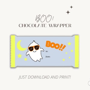 Printable Halloween Candy Wrapper, Instant Download, DIY Chocolate ...