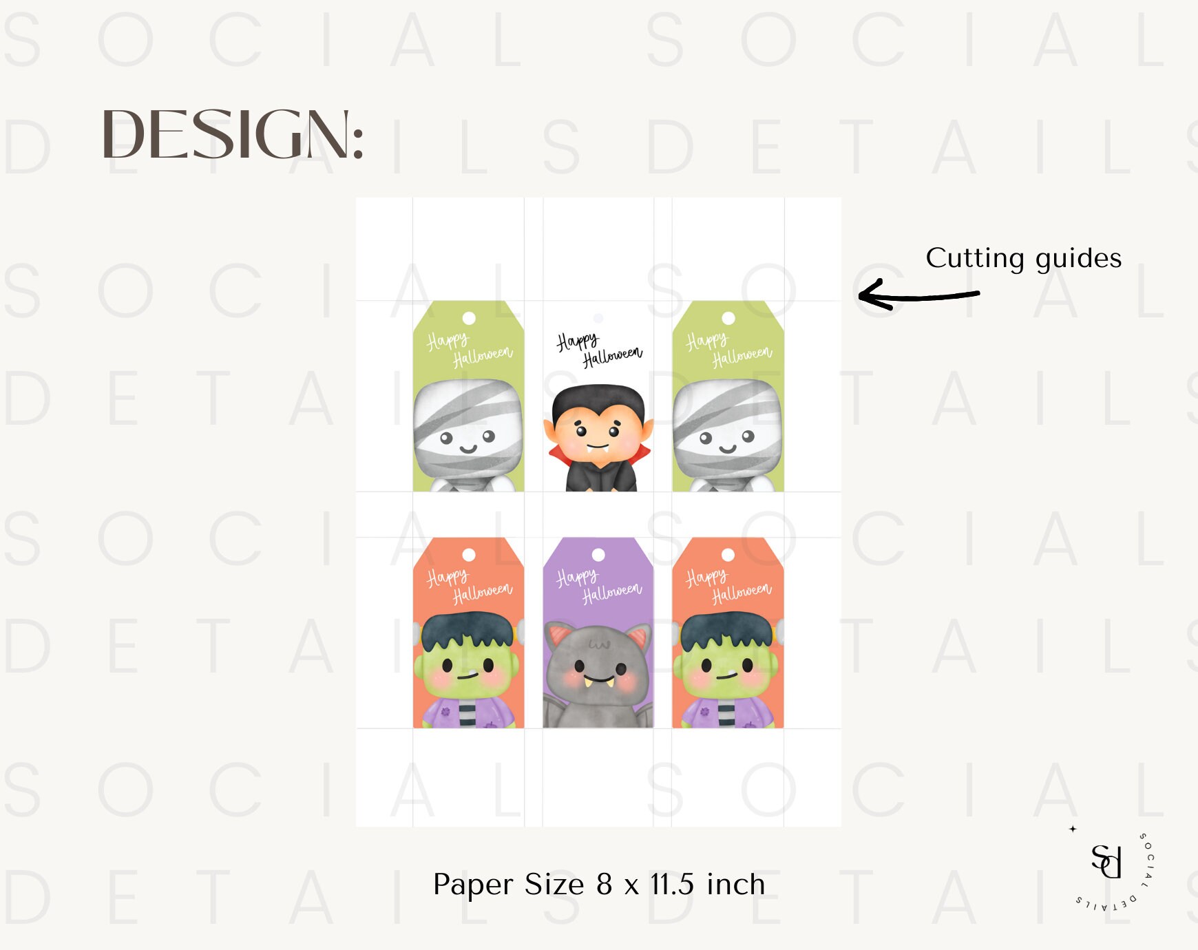 Halloween Favor Tags Trick or Treat Favor Tags Treat Bags - Etsy