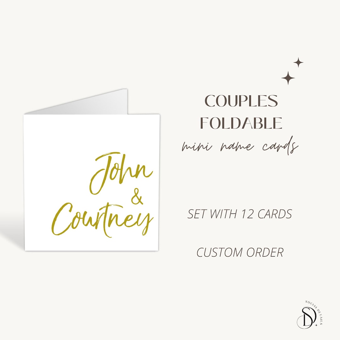 Personalized Mini Foldable Cards, Custom Name Cards, Stationery ...