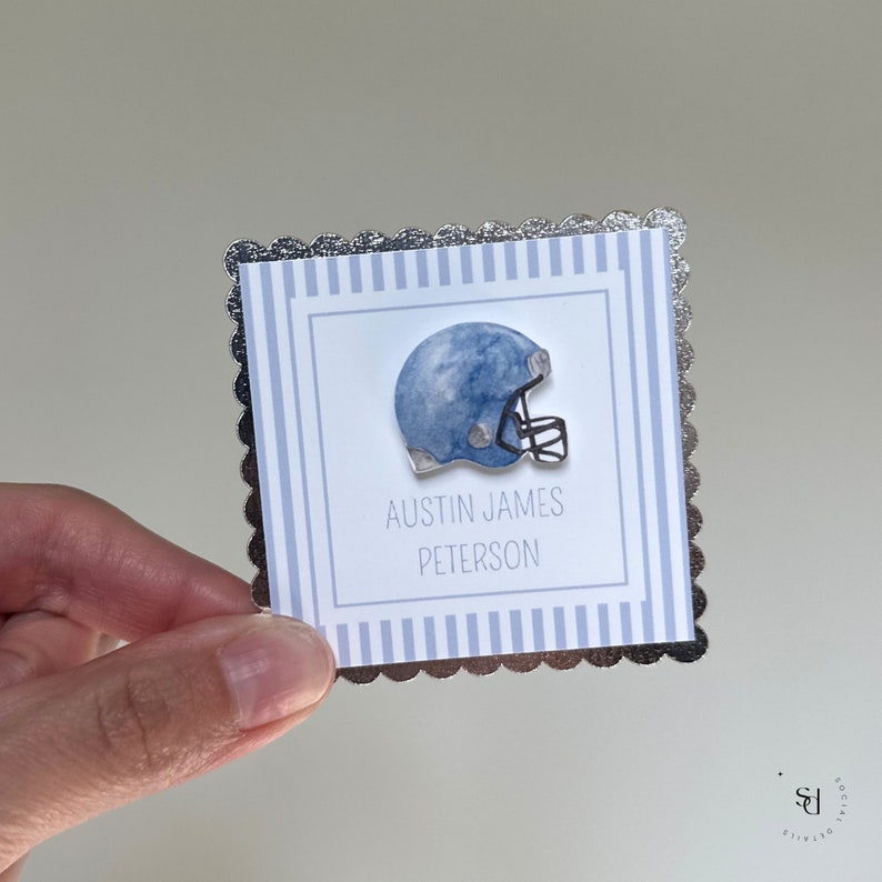Personalized 3D Football Gift Tags: Set of 12 - Etsy