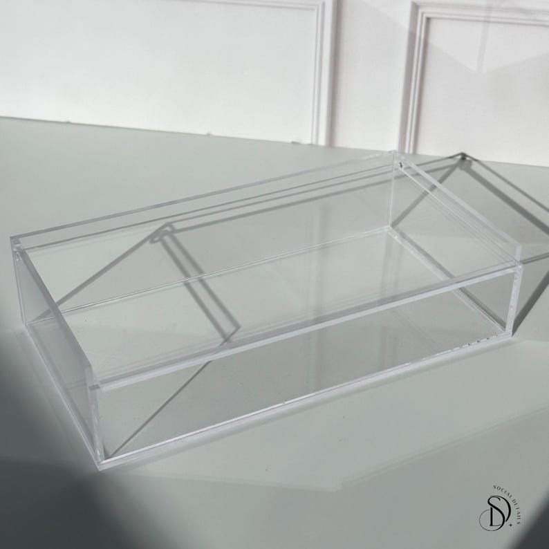 Clear Acrylic Rectangular Box With Lid: Stationery Storage - Etsy