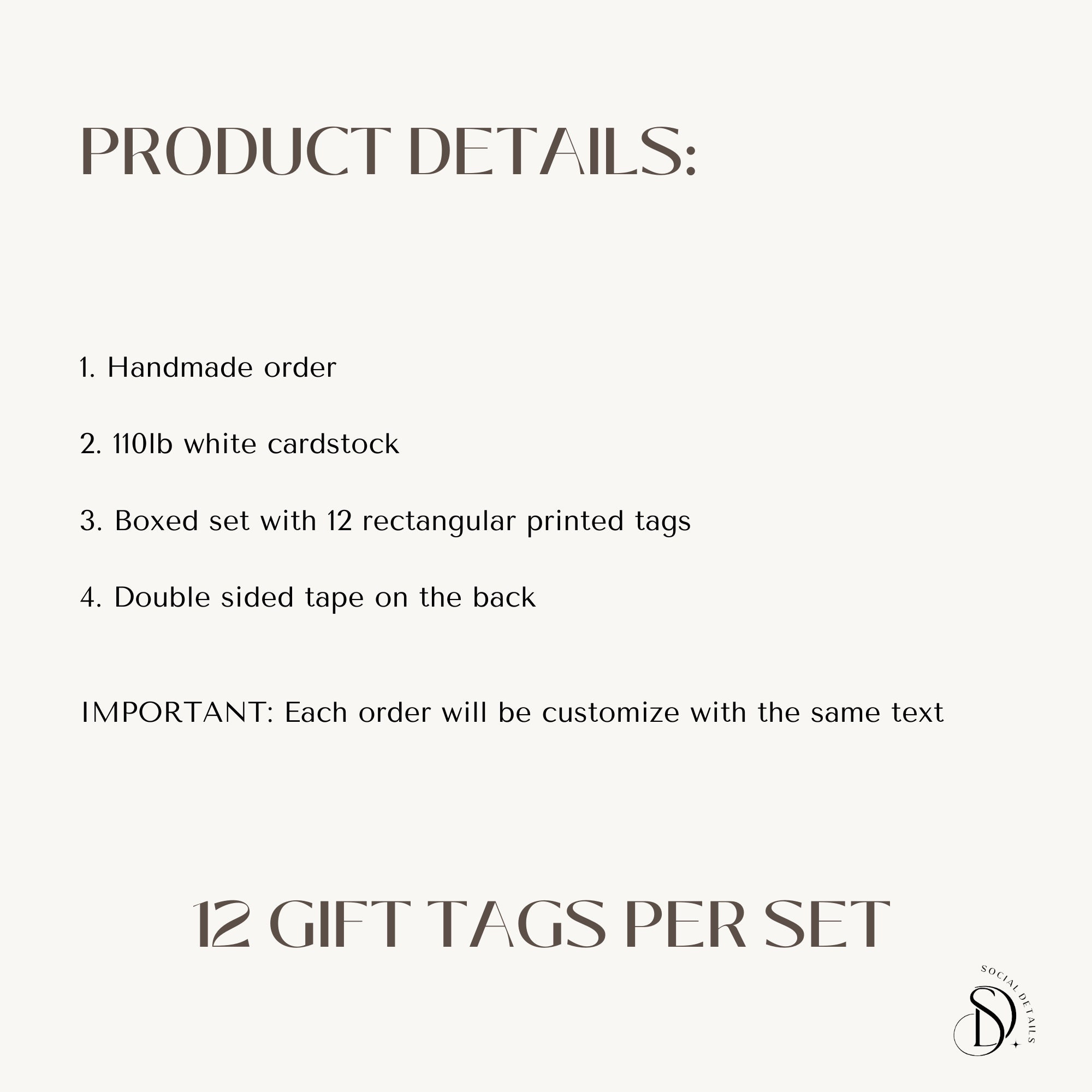 Personalized Gift Tag, Custom Tags, Family Tags, to From Tags, Birthday ...