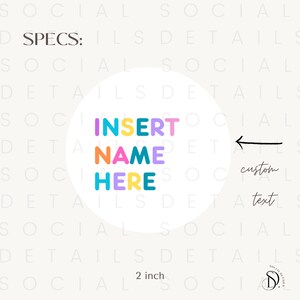 Personalized Name Sticker Tags, Name Stickers, Name Labels, Glossy ...