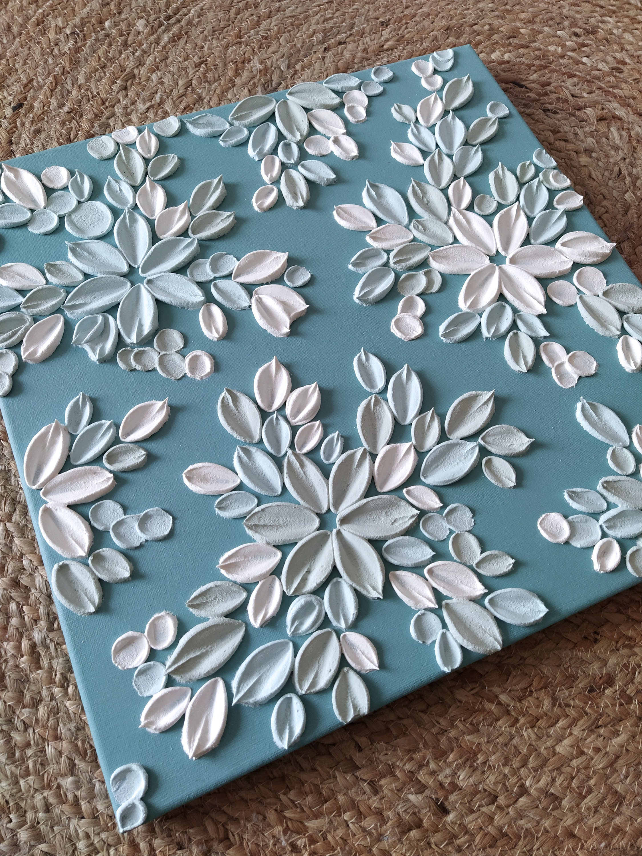 Textured 3D Painting. Floral Art. Flower Abstract Painting. Flower Wall ...