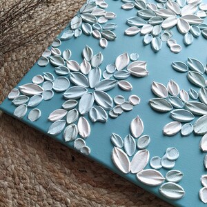 Textured 3D Painting. Floral Art. Flower Abstract Painting. Flower Wall ...