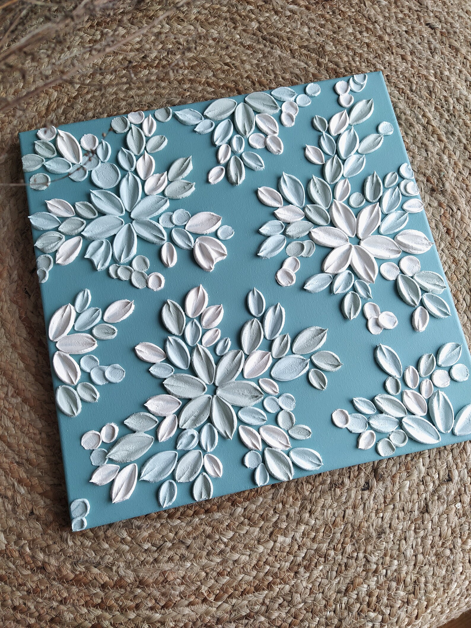 Textured 3D Painting. Floral Art. Flower Abstract Painting. Flower Wall ...