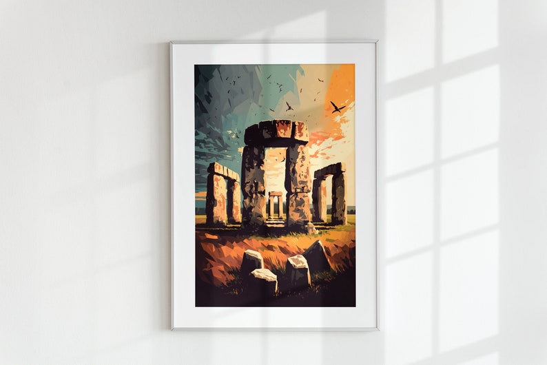 Stonehenge Painting Print Printable Artwork Printable Wall - Etsy