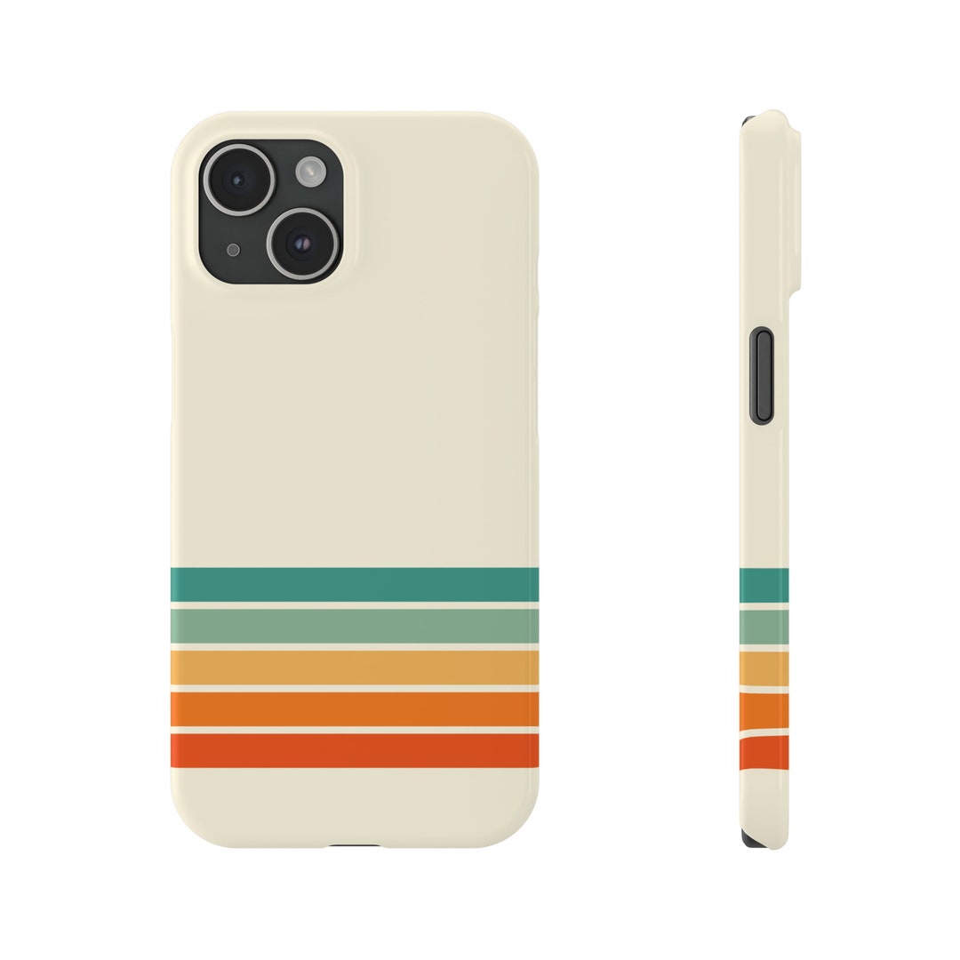 Retro Stripes iPhone 15/14 Case Vintage 70s Style - Etsy