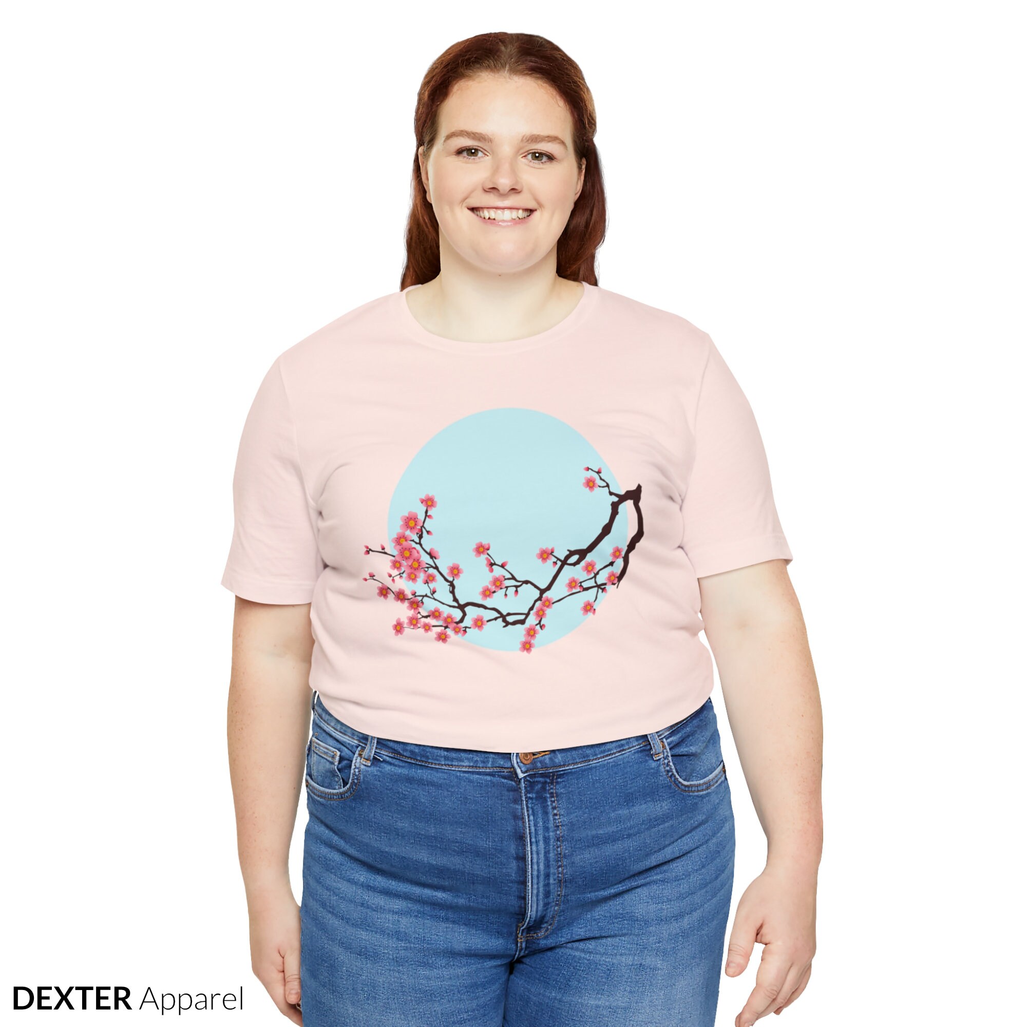 Cherry Blossom T-shirt, on Blue Sky, Floral Shirt - Etsy